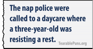 The Nap Police - TearablePuns